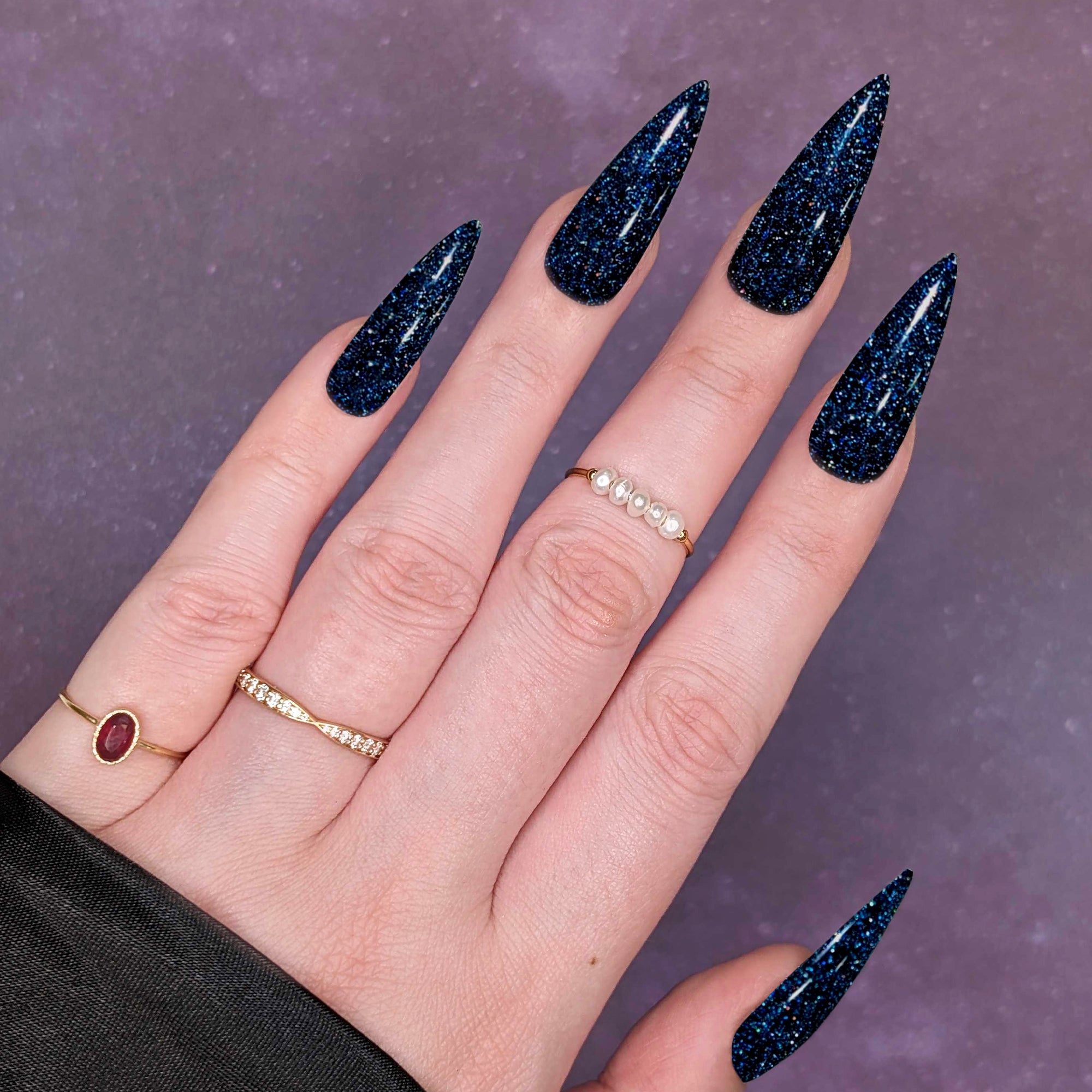 Charme Gel H96 Space Odyssey | Dark Blue Holographic Twinkle Flash Gel ...