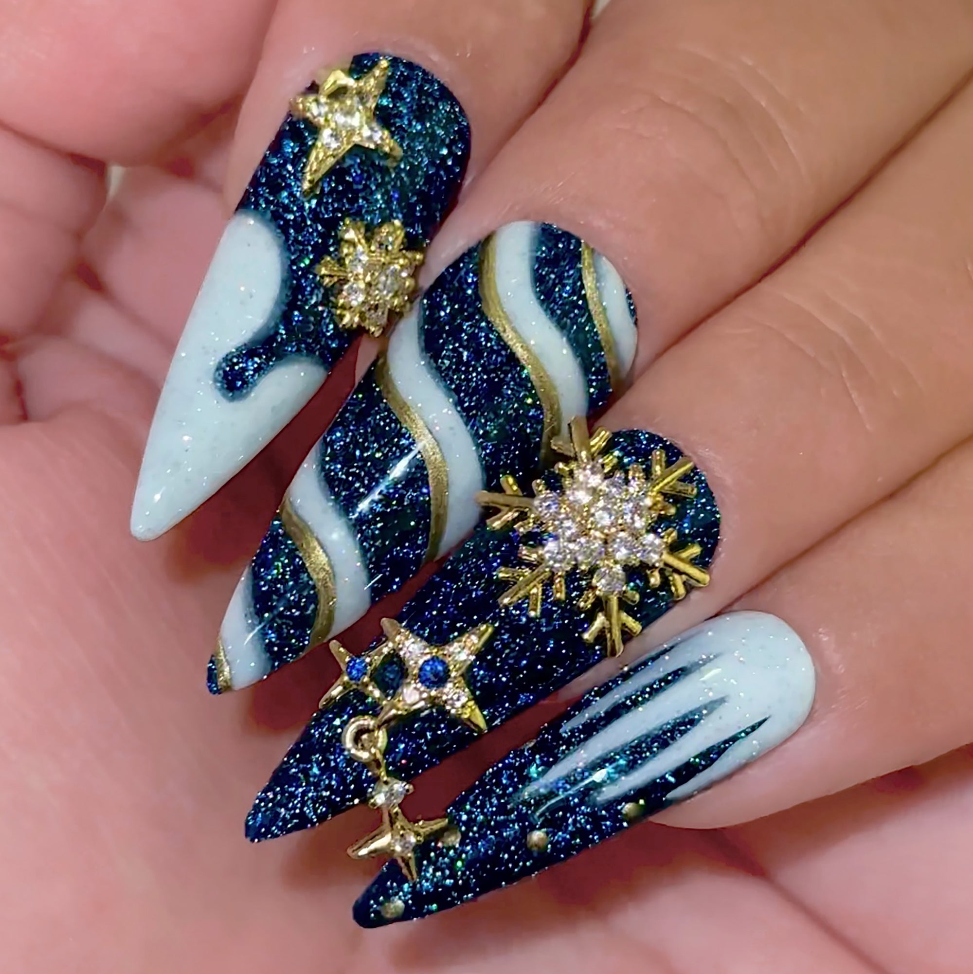 Charme Gel H96 Space Odyssey | Dark Blue Holographic Twinkle Flash Gel ...