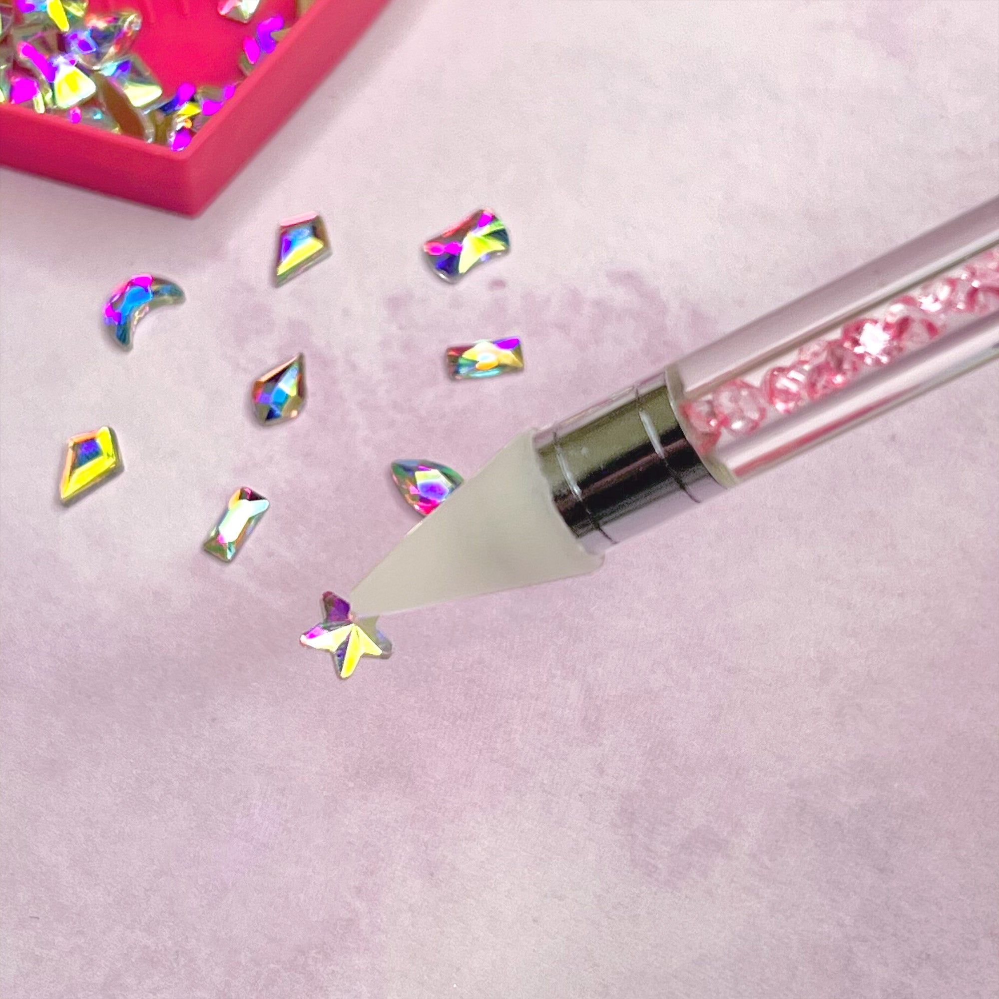 Daily Charme Pink Crystal Rhinestone Pick-Up Tool