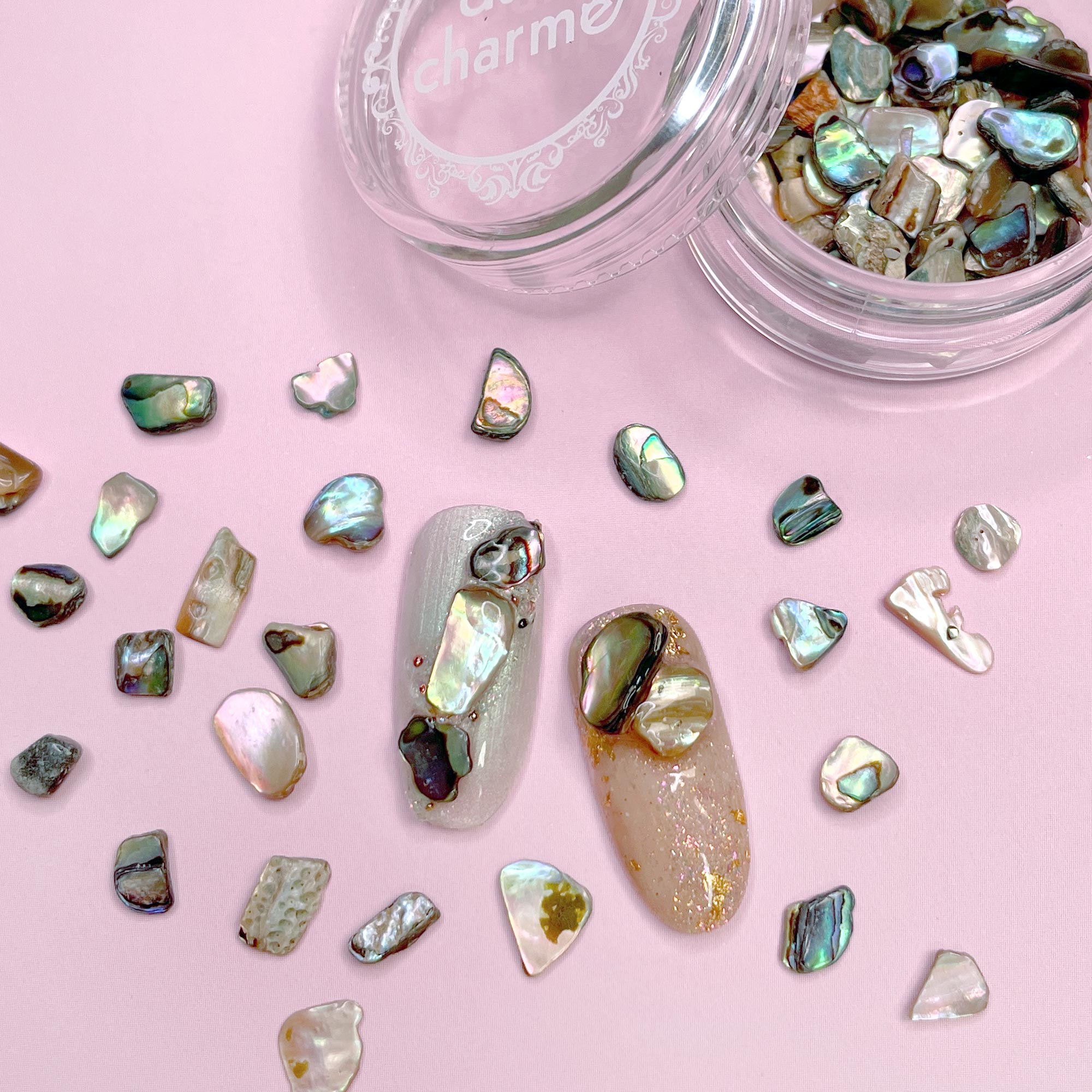 Daily Charme Crushed Seashell / Paua Natural Shell Summer Mermaid Nail