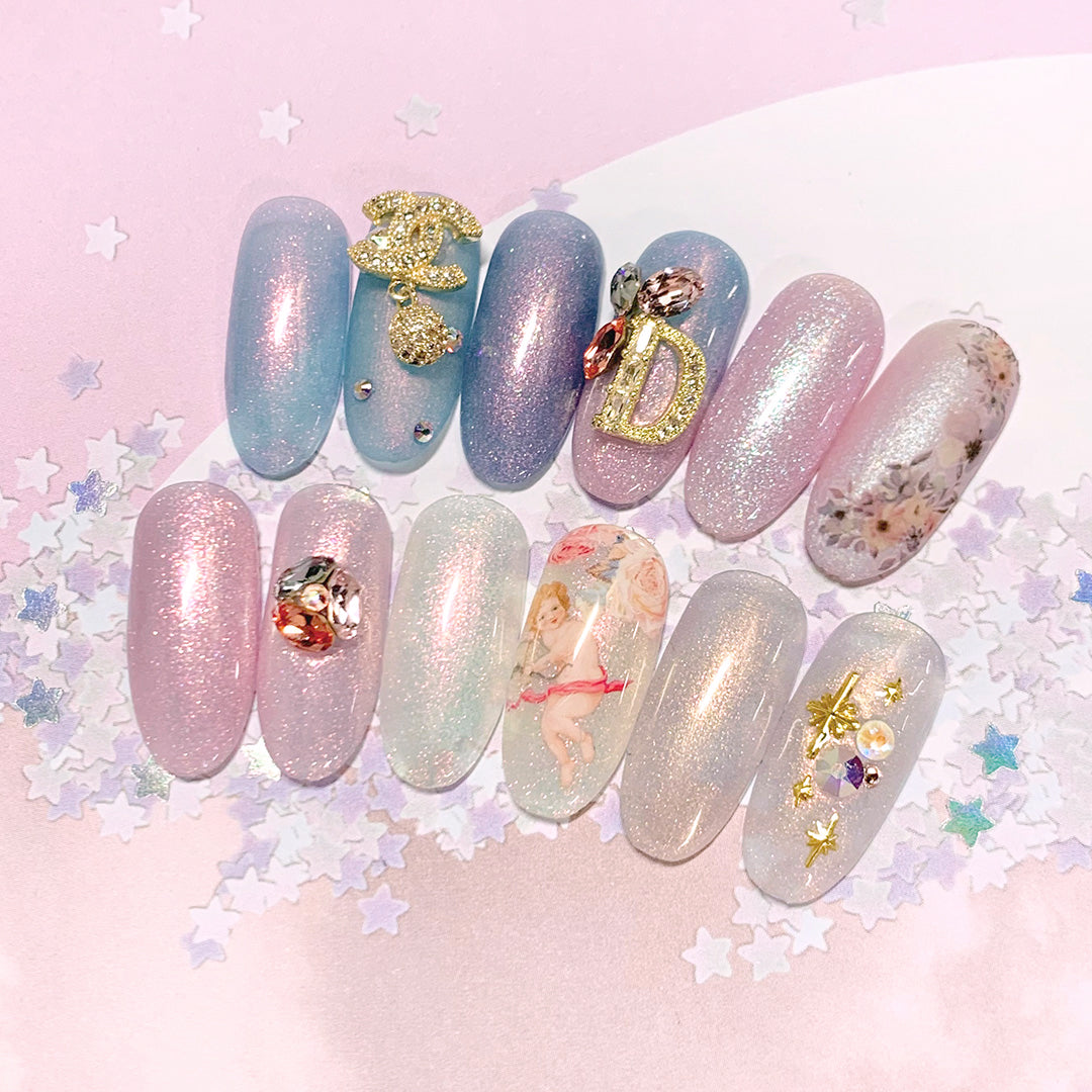 Charme Gel / Shimmer S81 Moondust Iridescent Shimmer Flake Galaxy Nail ...