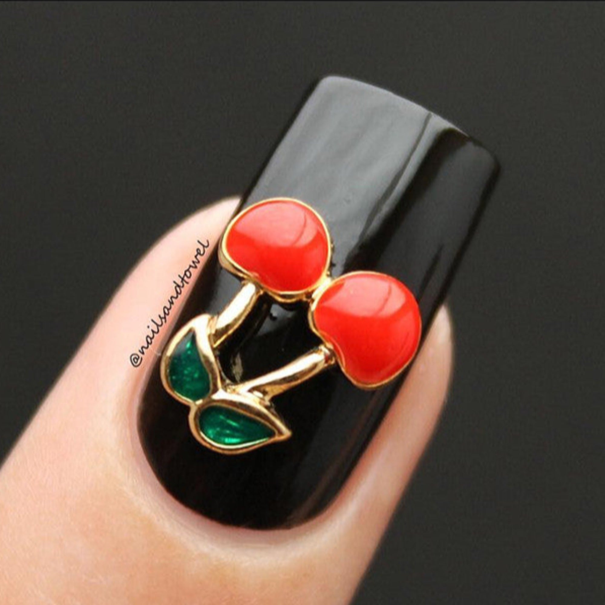 Nail Art Charm Cherries Rhinestone Crystal Jewelry – Daily Charme