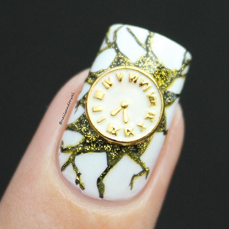 Nail Art Charm White Clock Gem Rhinestone Crystal Jewelry – Daily Charme