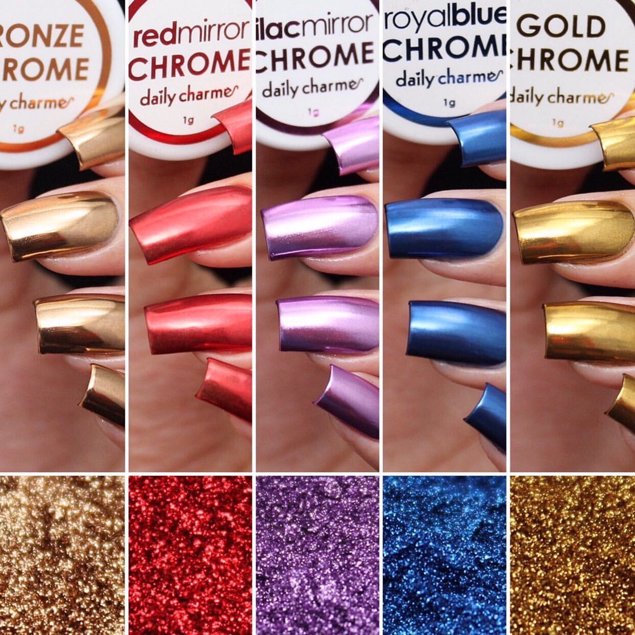 Daily Charme Chrome Effect No-Wipe Gel | Nail Art Essential
