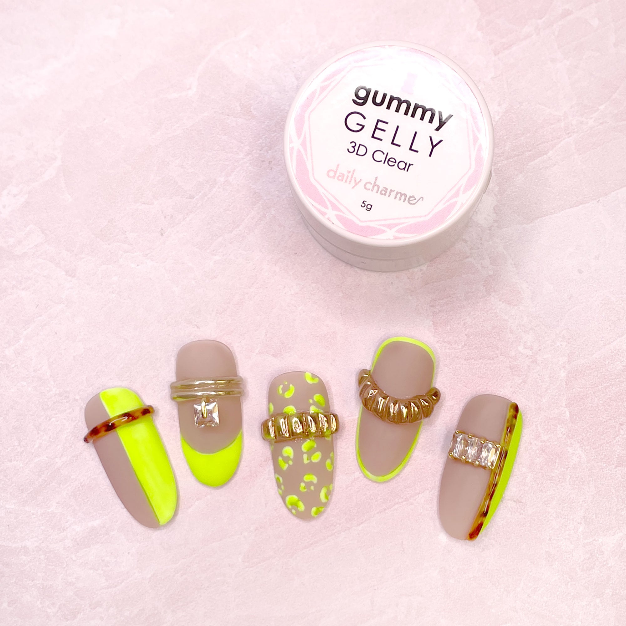 Daily Charme 3D Gummy Gelly | Clear Sculpting Gel for Nail Art
