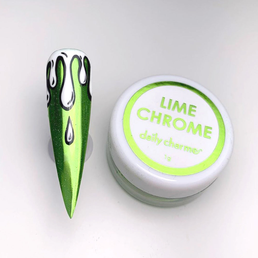 Mirror Lime Chrome Powder Best Quality Nail Art – Daily Charme
