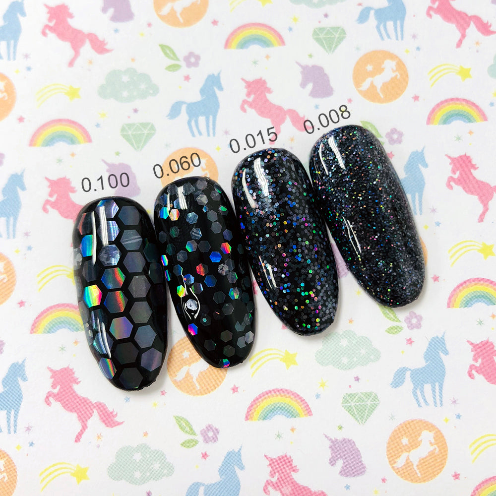 Clear Holographic Hex Glitter / 4 Sizes – Daily Charme