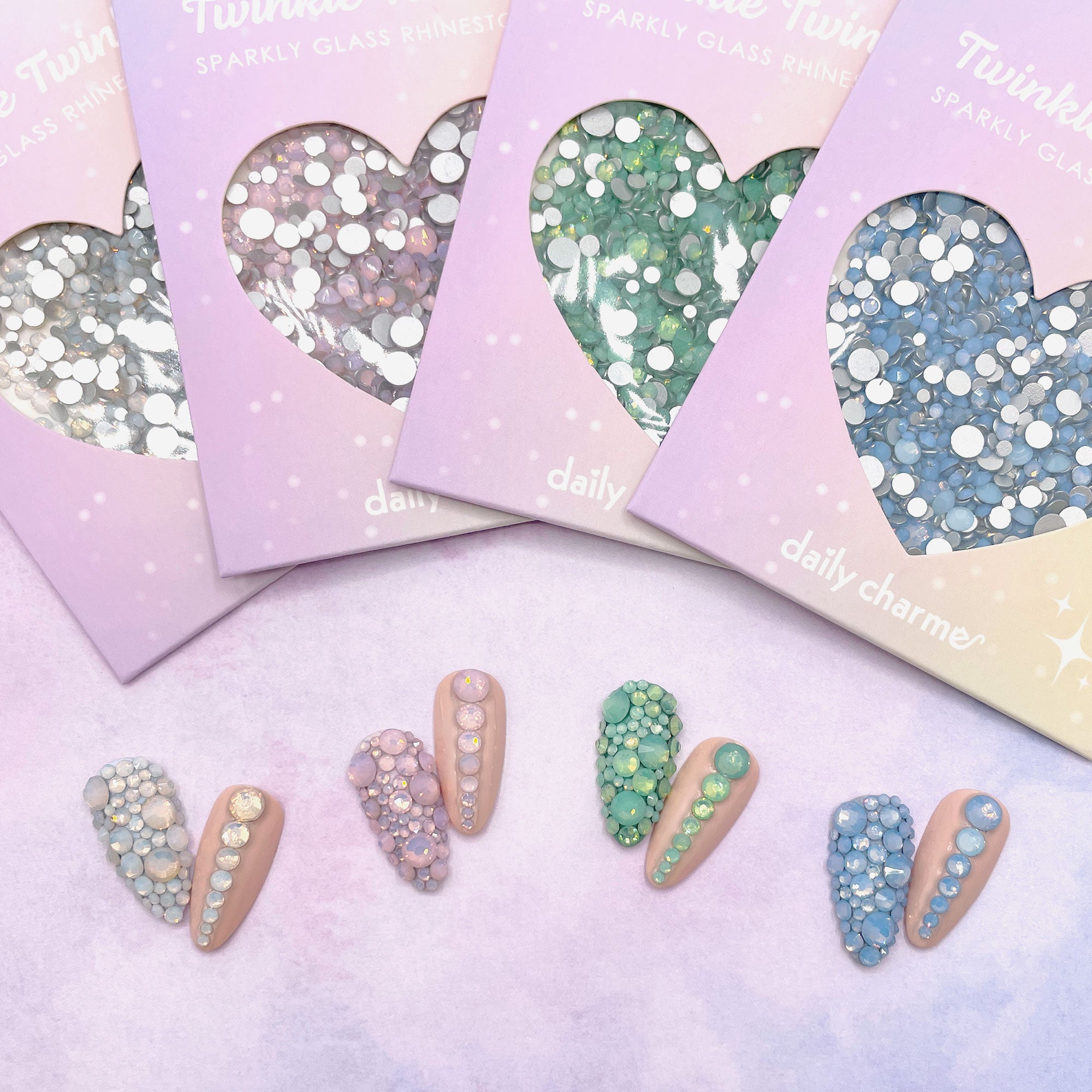 Twinkle Twinkle Round Flatback Rhinestone Opal for Nail Art | 4 Colors ...